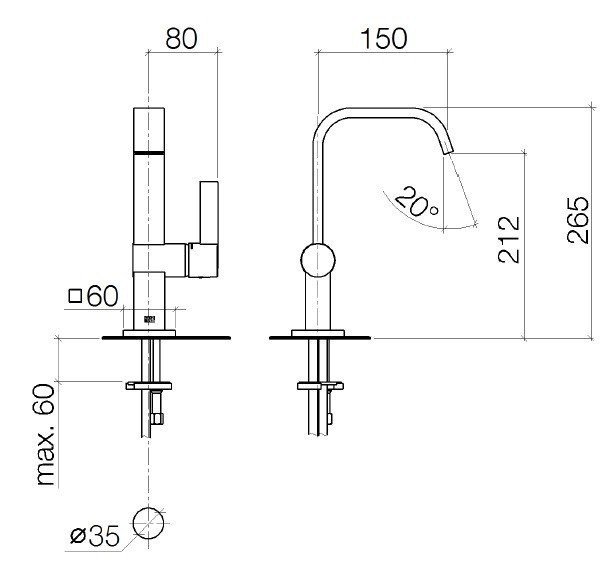 Dornbracht Imo 33 526 670 Смеситель для раковины (хром), в магазине ...