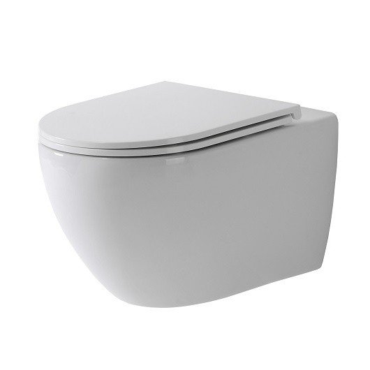 TECE TECEspring S 9700998 Унитаз подвесной, безободковый | комплект с сиденьем Soft Close (белый ...