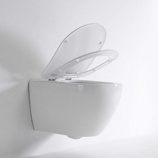 TECE TECEspring S 9700998 Унитаз подвесной, безободковый | комплект с сиденьем Soft Close (белый ...