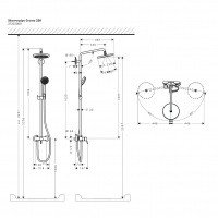 Hansgrohe Croma 27222000 - Душевая система Showerpipe 220 1jet (хром ...