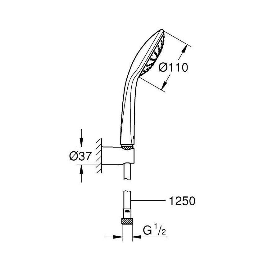 GROHE Euphoria 110 Mono 27354000 Душевой гарнитур (хром), в магазине ...