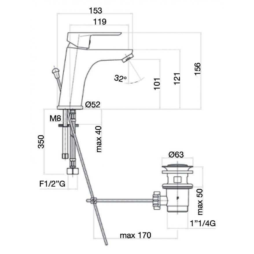 Webert Sax Evolution SE833102740 Смеситель для раковины (белый матовый), купить в магазине ...