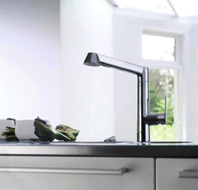 GROHE K7 32176000 - Высокий смеситель для кухни с выдвижным изливом ...