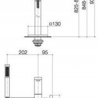 Напольный смеситель для ванны Dornbracht LULU 25 963 710 (цвет хром), в ...