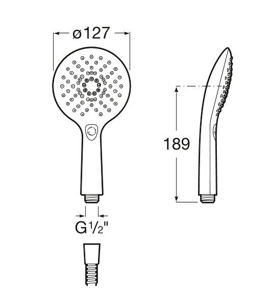 Roca Plenum 5B1L11C00 Ручной душ, в магазине сантехники Сантехмаг.Ру