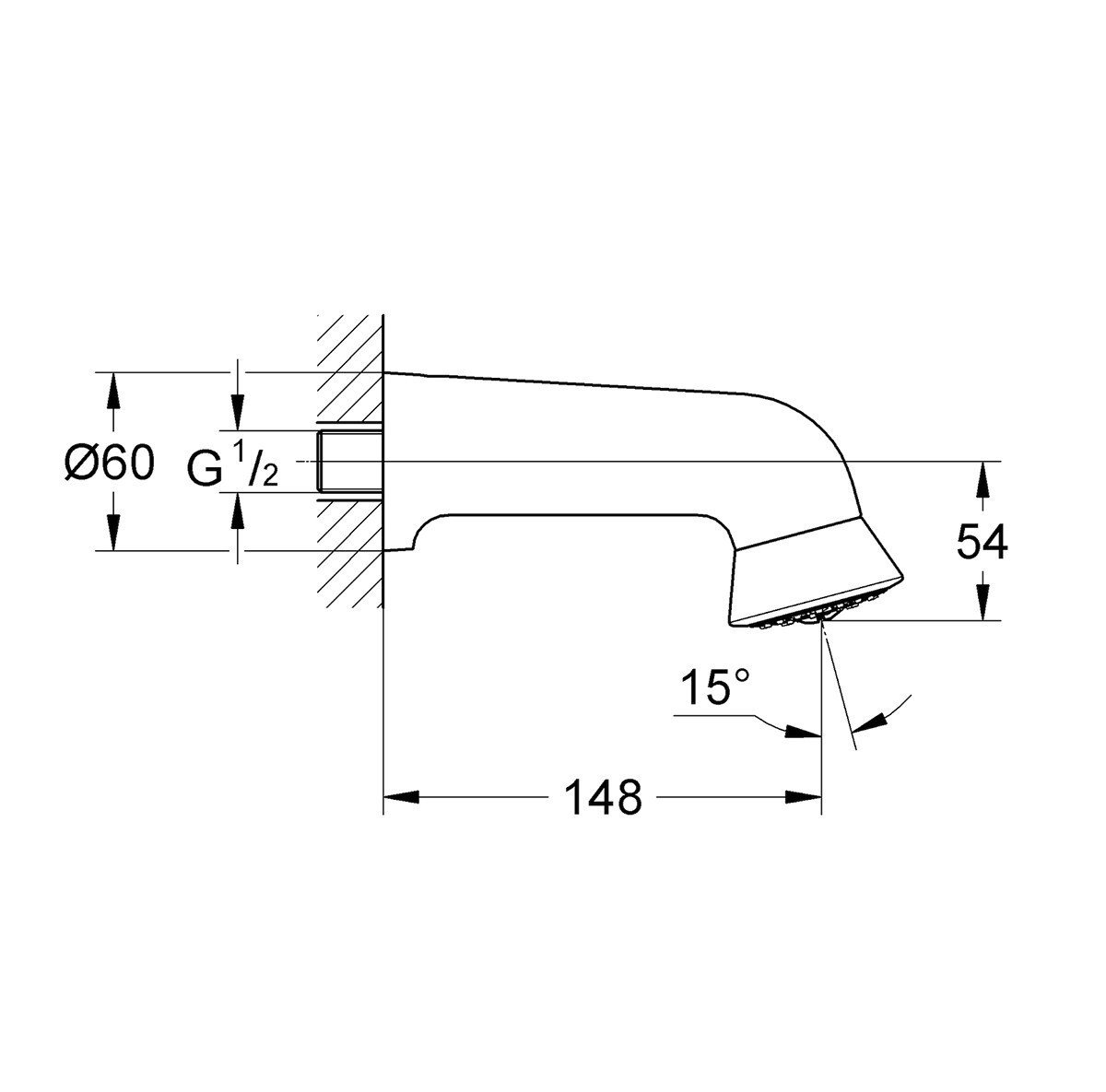 GROHE Relexa 28948000 Спортивный верхний душ (хром), в магазине ...