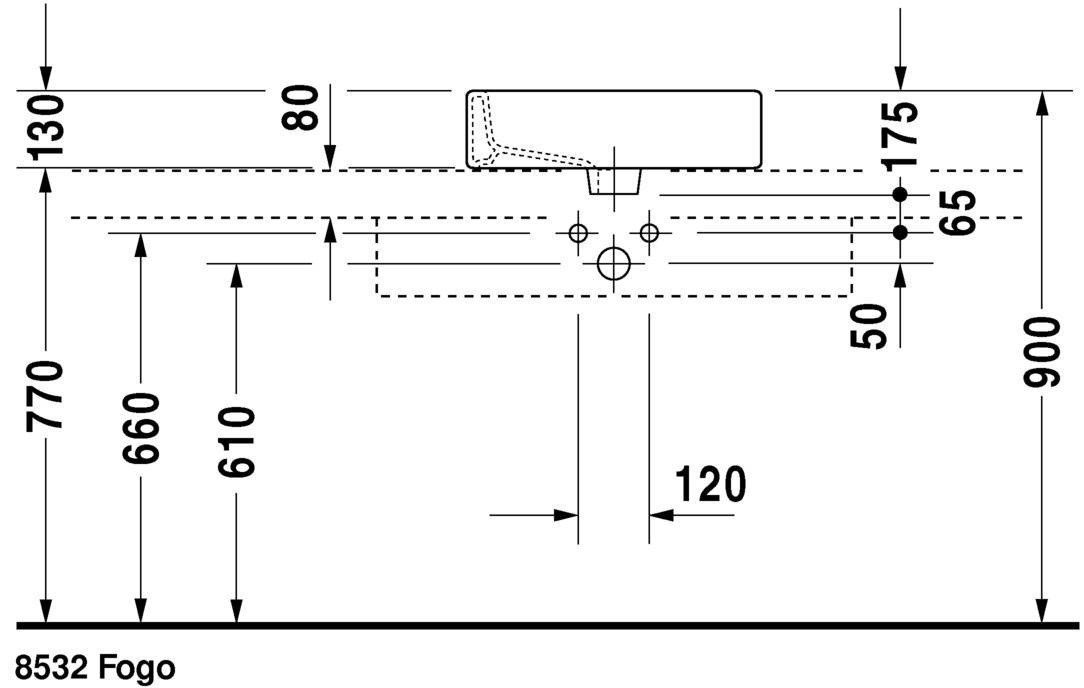 Duravit Vero 0452500000 Раковина подвесная 50 см (белый), в магазине ...