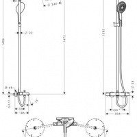 Душевая система 27117000 Hansgrohe Raindance Select 240 Showerpipe с ...