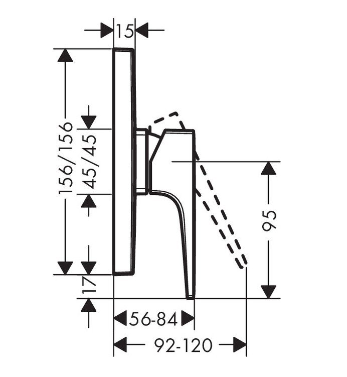 Смеситель для душа 74565000 Hansgrohe Metropol (хром), купить в ...