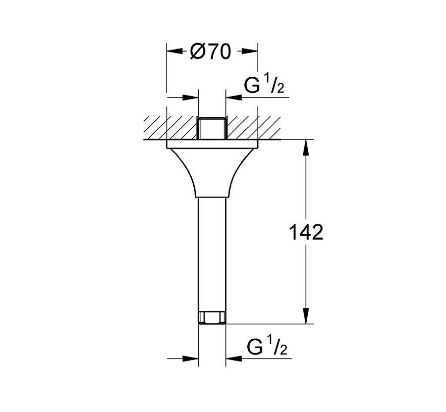 Душевой кронштейн 27978 IG0 GROHE Grandera, в магазине сантехники ...