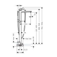 Hansgrohe Metropol 32532700 Напольный смеситель для ванны, в интернет ...