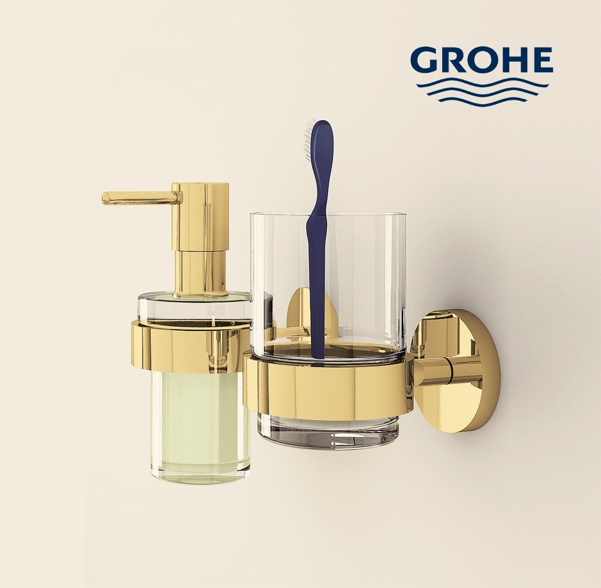 GROHE Essentials 40369GL1 Держатель для: мыльницы, стакана, дозатора ...