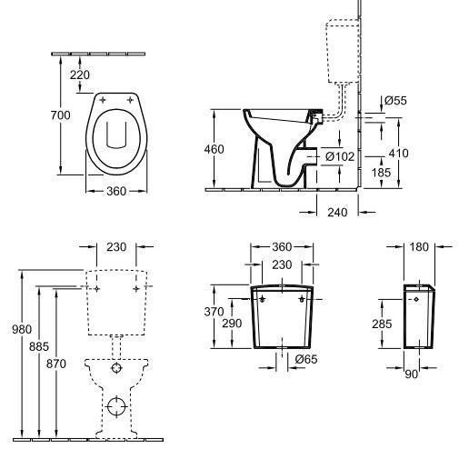 Villeroy&Boch O'Novo 668310R1 Унитаз напольный (альпийский белый), в ...