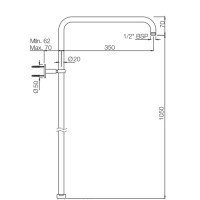 Jaquar Shower SHA-GMP-1211N Душевая стойка (золото матовое PVD), в ...