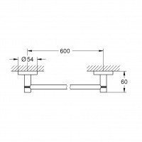 GROHE Essentials 40366GL1 Держатель для полотенца 60 см (золото), в ...