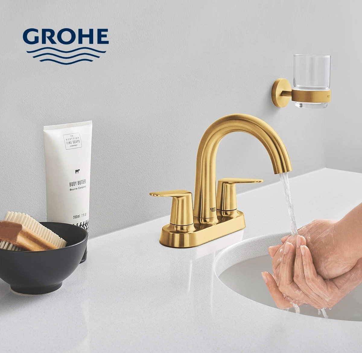 GROHE Essentials 40369GN1 Держатель для: мыльницы, стакана, дозатора ...