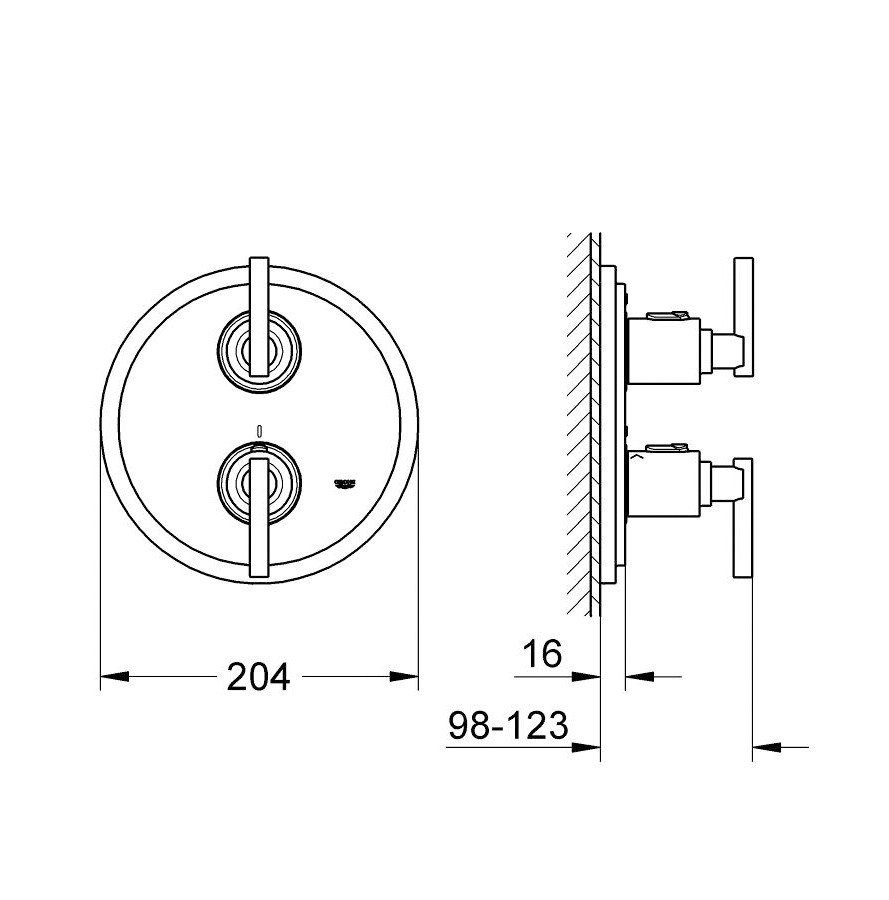 GROHE Atrio 19399000 Термостат для ванны, в магазине сантехники ...