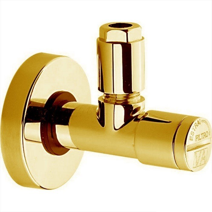 Cisal ZA00290024 Угловой вентиль для подключения смесителя 1/2" (золото ...