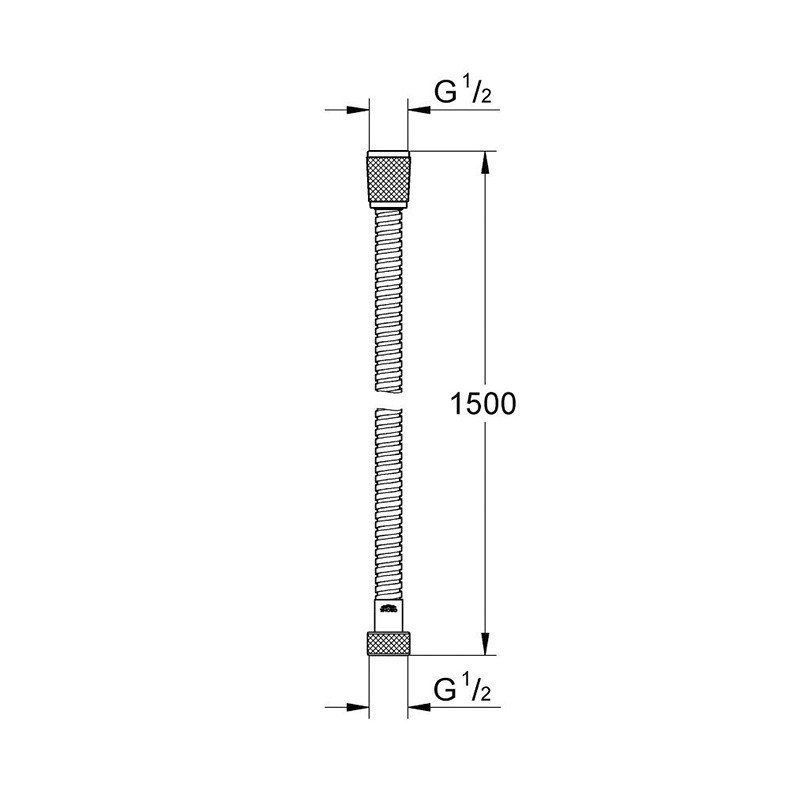 GROHE Relexa 28143KS0 - Душевой шланг металлический 1500 мм (черный ...