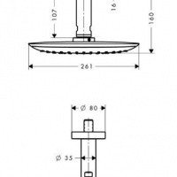 Верхний душ 27390000 Hansgrohe PuraVida, в магазине сантехники Сантехмаг.Ру