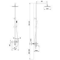 Lemark Element LM5162S - Душевая система с изливом для наполнения ванны (Хром матовый), в ...