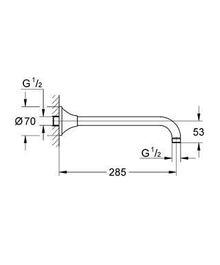 Душевой кронштейн 27986 IG0 GROHE Grandera, купить в магазине ...