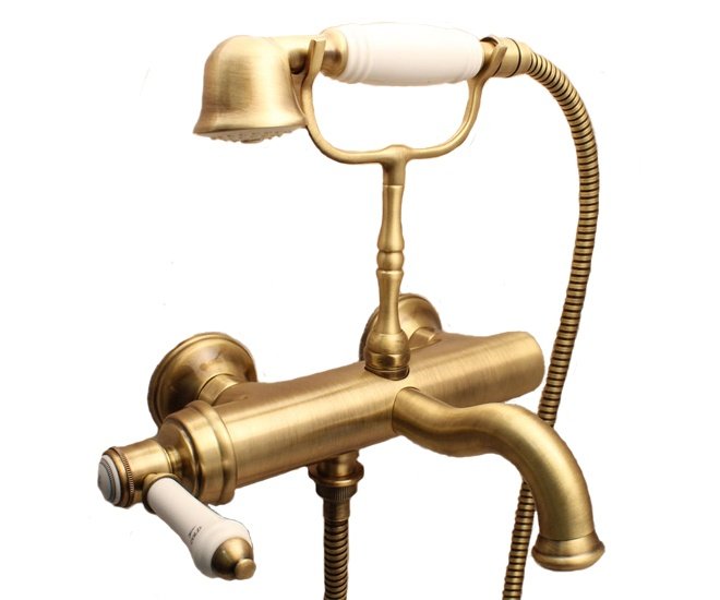 Alpi London LO41800BR Смеситель для ванны с душевым набором (бронза ...