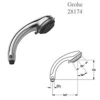 grohe relexa 28174000 Ручной душ Top 2 (хром), в магазине сантехники ...
