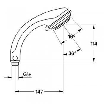 grohe relexa 28174000 Ручной душ Top 2 (хром), в магазине сантехники ...