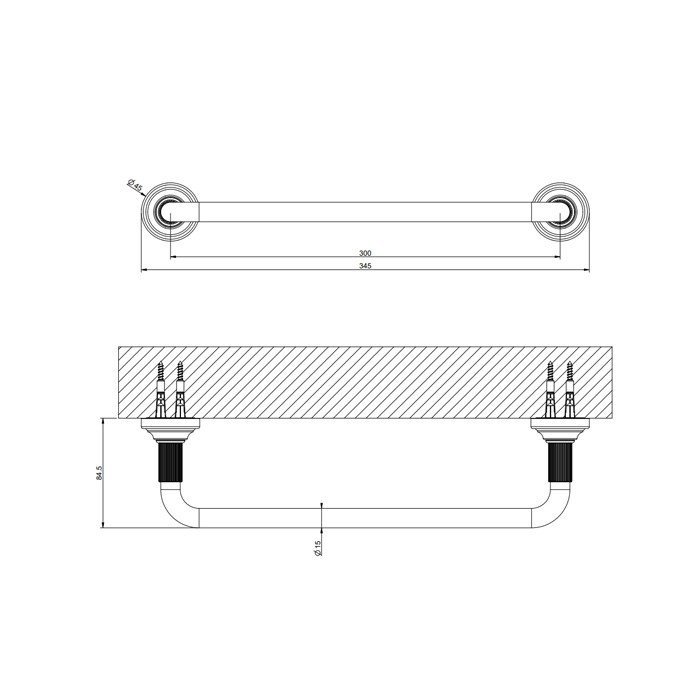 GESSI Venti20 65497.726 Держатель для полотенца 30 см (бронза ...