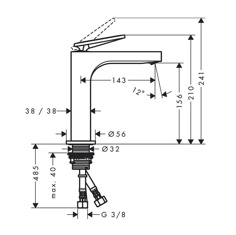 AXOR Citterio 39081000 Смеситель для раковины (хром), купить в магазине ...