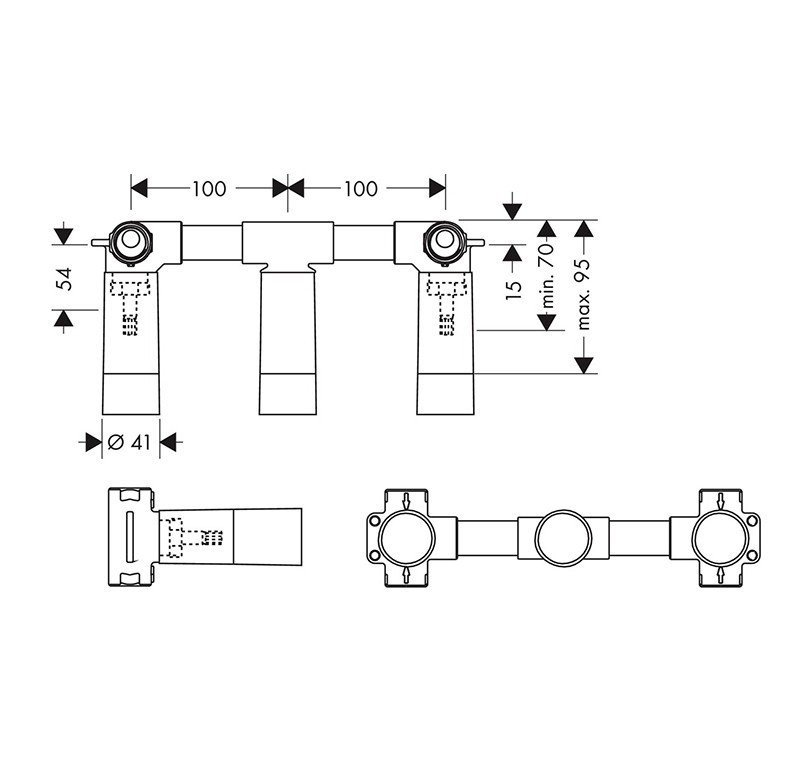 AXOR 10303180 скрытая часть смесителя для раковины, купить в магазине ...
