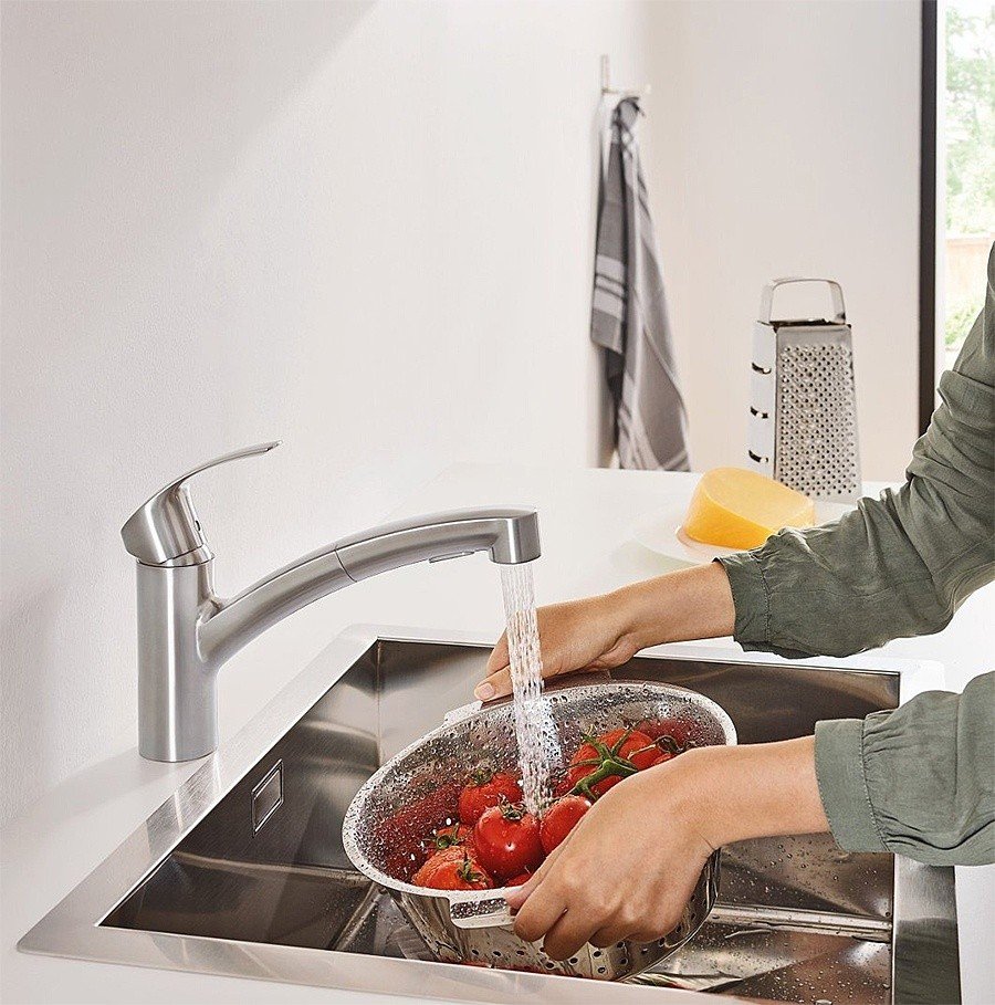 GROHE Eurosmart 30305DC0 - Смеситель для кухни с выдвижным изливом ...