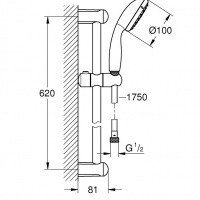 Grohe New Tempesta 100 27598001 Душевой гарнитур (хром), купить в ...