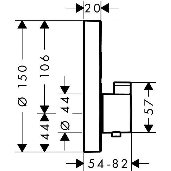 Hansgrohe ShowerSelect S 15743140 Термостат для душа, купить в магазине ...