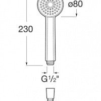 Roca Stella 5B9103C00 Ручной душ, в магазине сантехники Сантехмаг.Ру