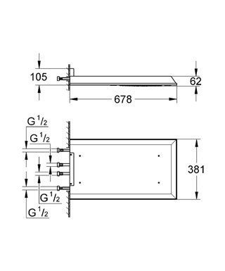 Grohe Rainshower F 27938001 Потолочный душ (хром), в магазине ...