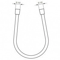 Ideal Standard IDEALFLEX A4109AA Пластиковый шланг для душа (хром), в ...