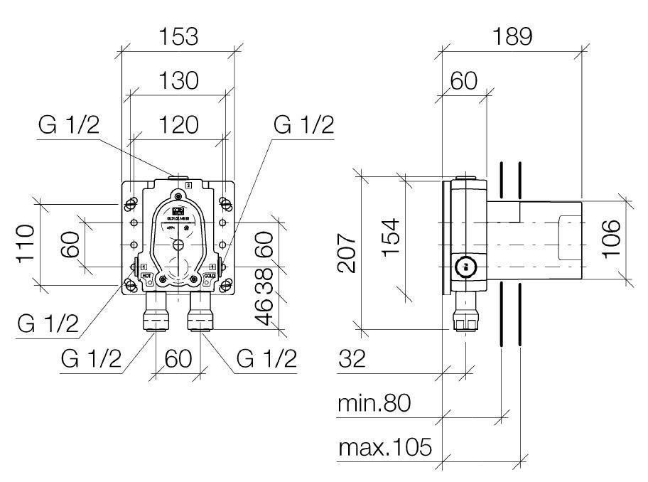 Dornbracht 35 020 970 90 Смеситель для скрытого монтажа, купить в ...