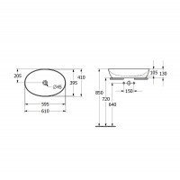 Villeroy & Boch Artis 41986101 - Раковина для ванной комнаты 61*41 см ...