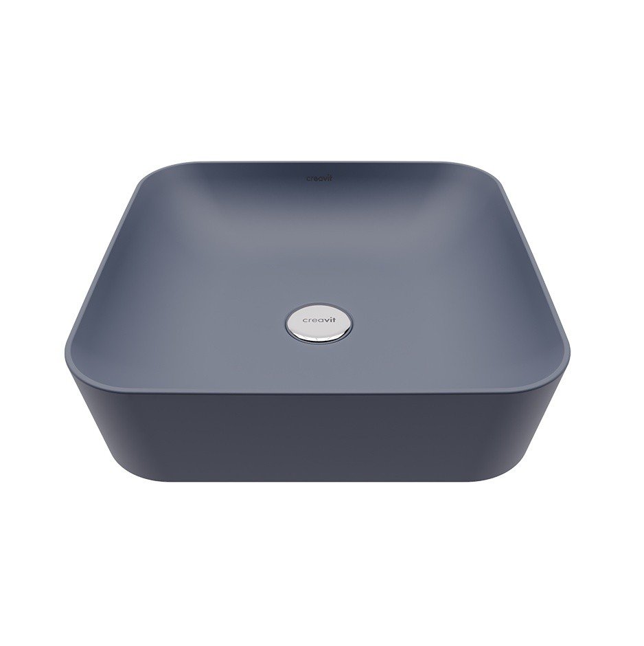 Creavit Ultra UL040-00BM00E-0000 Раковина накладная 400*400 мм (базальт ...