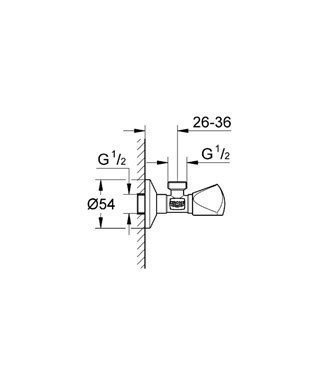 GROHE 22940 000 запорный, угловой вентиль (хром), купить в магазине ...