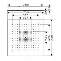 AXOR ShowerCollection 10625800 Верхний душ 720 х 720 мм без подсветки ...