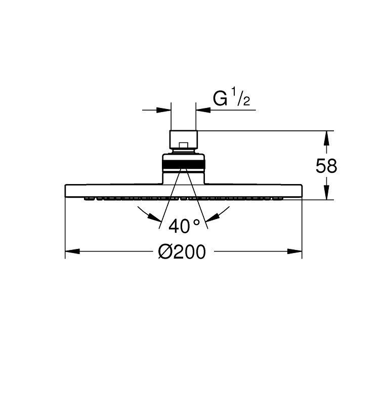 GROHE Tempesta Cosmopolitan 200 27541001 Верхний душ (хром), купить в ...
