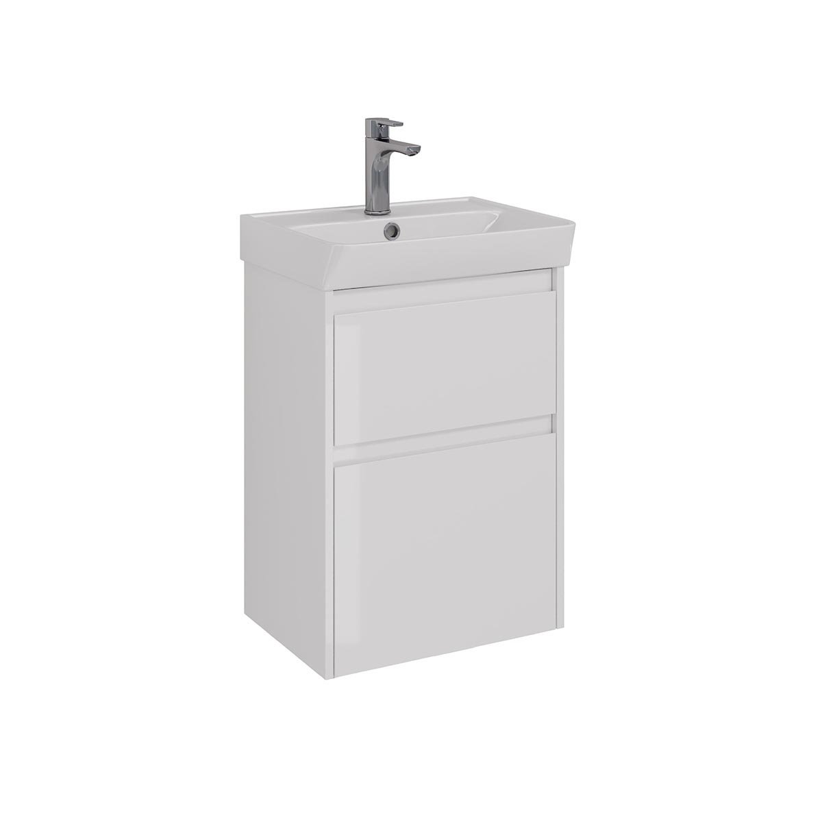 Lemark COMBI LM03C50T Тумба для раковины 500*415 мм (белый глянцевый), в магазине сантехники ...