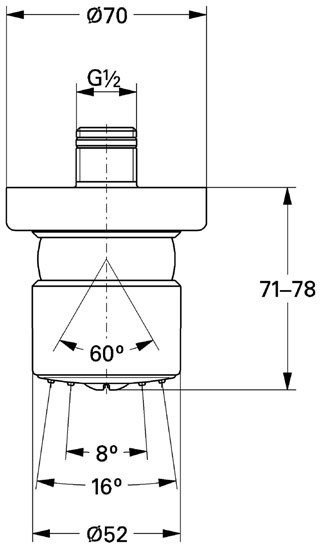 GROHE Relexa 28198000 Боковой душ (хром), в магазине сантехники ...