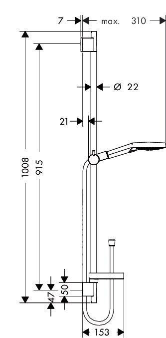 Hansgrohe Raindance Select S 120/Unica 0,90 EcoSmart 26633000 Душевой ...