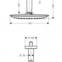 Hansgrohe PuraVida 27390400 Верхний душ (хром/белый), в интернет ...