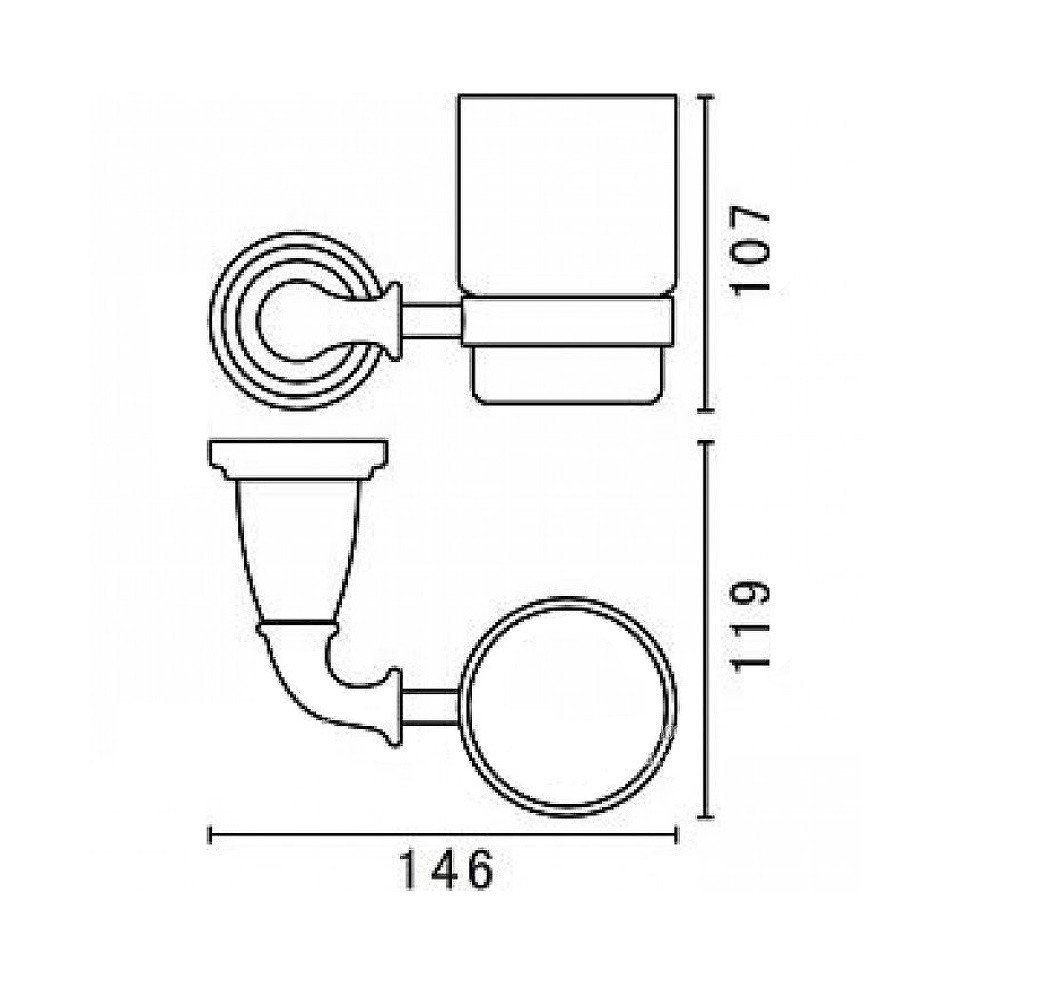 ART&MAX Bianchi AM-E-2602-Br Стакан для зубных щеток (бронза), купить в ...