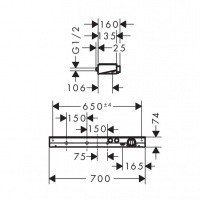 HANSGROHE ShowerTablet Select 700 13184000 термостатический смеситель ...
